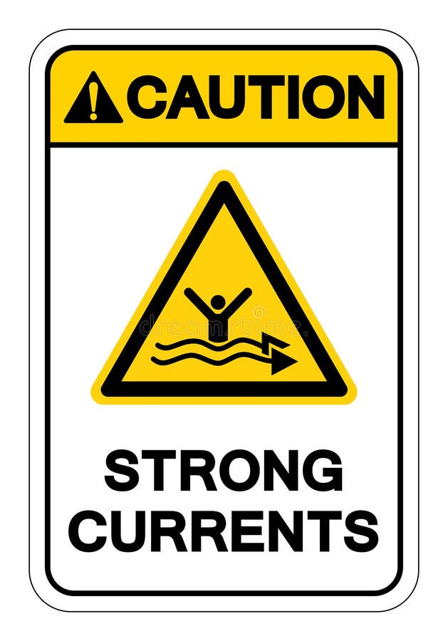 Caution Strong Current Watch Out Symbol Sign, Vector Illustration ...