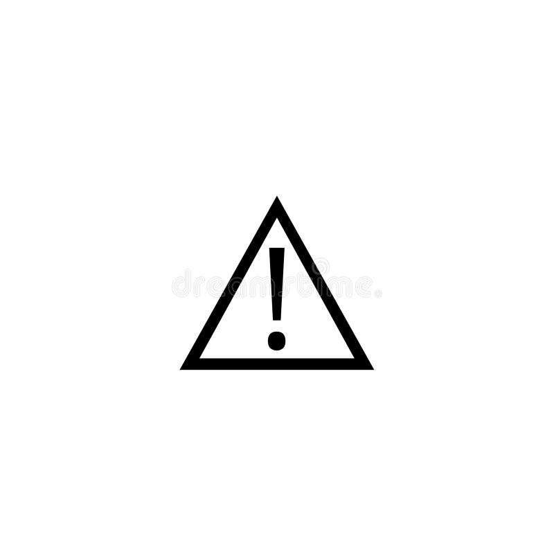 Caution Symbol, Icon, Logo Isolated on White Background. Stock ...