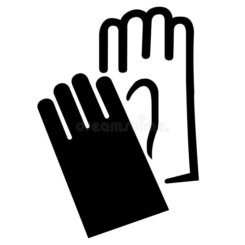 Caution Symbol Wear Hand Protection Sign Stock Vector - Illustration of ...