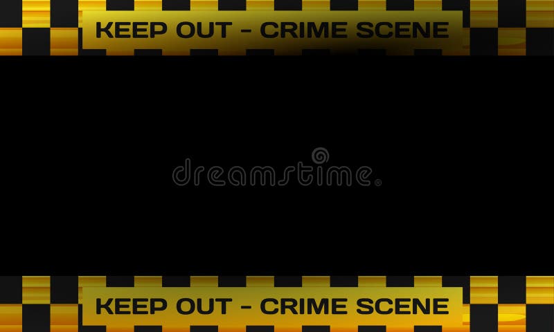 Caution Tape Design on Black Background Stock Vector - Illustration of ...
