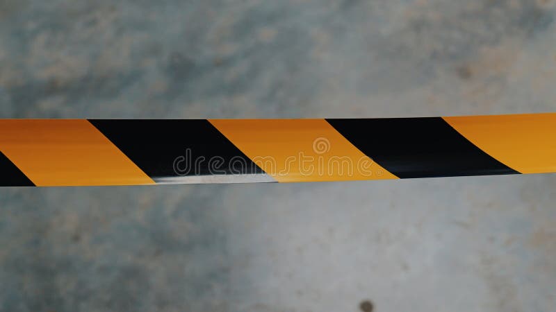 Caution Tape Indicates Restricted Area in Construction Zone Stock Photo ...