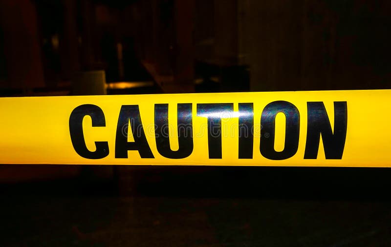 Caution Tape Prevents Problems Stock Image - Image of plastic ...