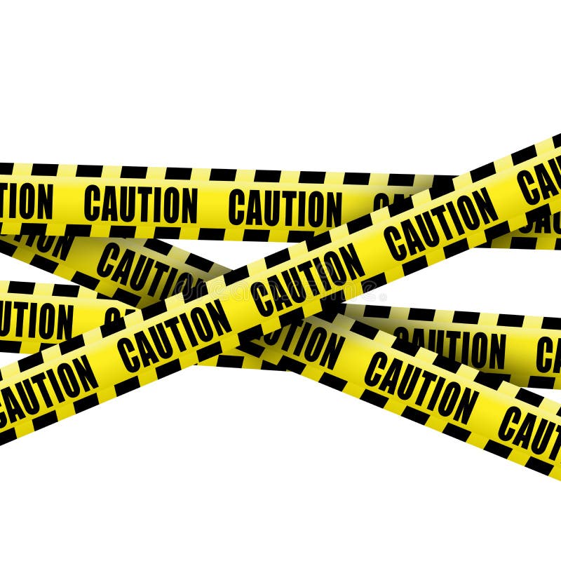 Caution tape stock illustration. Illustration of ribbon - 10302606