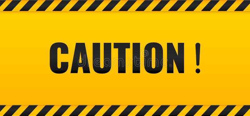 Caution Tape. Caution Yellow Warning Lines Isolated on White Stock ...