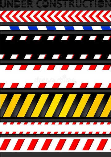 Caution Tapes, Seamless Strip. Warning Line Stock Vector - Illustration ...