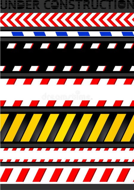 Caution Tapes, Seamless Strip. Warning Line Stock Vector - Illustration ...