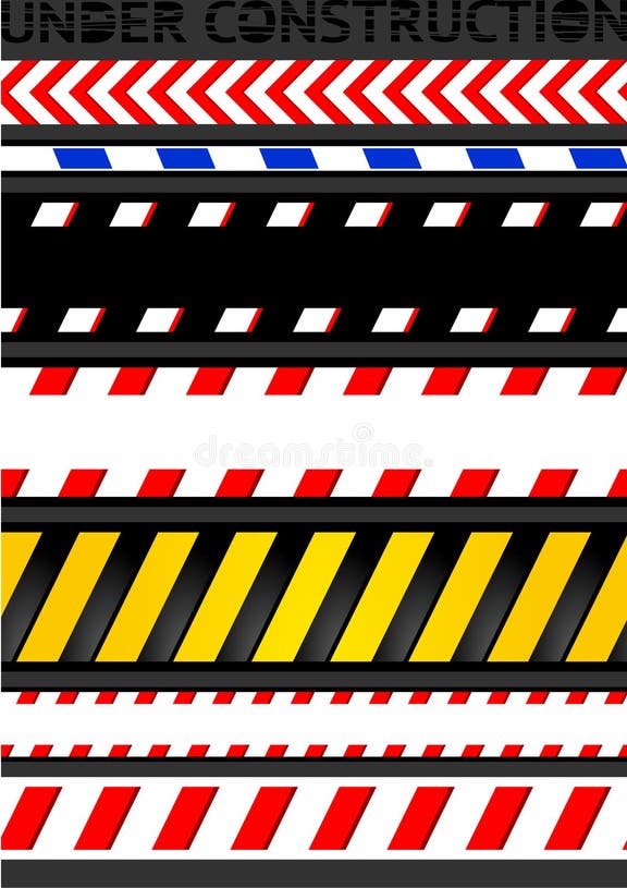 Caution Tapes, Seamless Strip. Warning Line Stock Vector - Illustration ...
