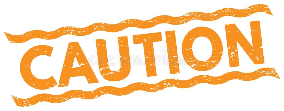 CAUTION Text on Orange Lines Stamp Sign Stock Illustration ...