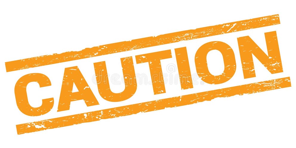 CAUTION Text on Orange Rectangle Stamp Sign Stock Illustration ...