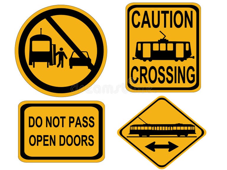 Caution Tram Signs Stock Illustrations – 30 Caution Tram Signs Stock ...