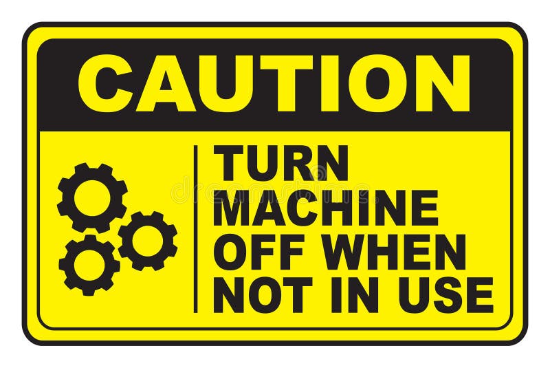 Notice Turn Off the Air Conditioner when You Leave Stock Vector ...