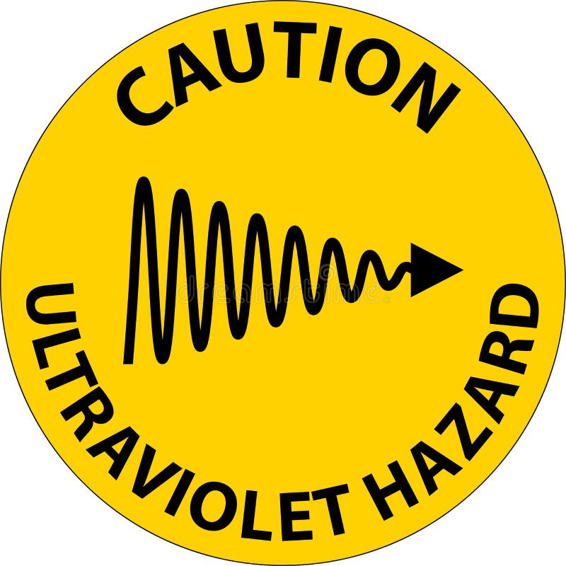 Caution Ultraviolet Light Hazard Label on White Background Stock Vector ...