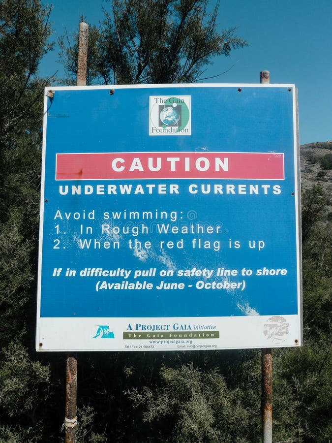 Caution Underwater Rocks stock image. Image of sign, danger - 41188971