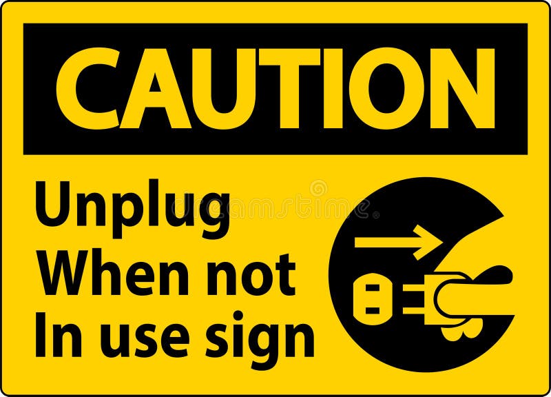 Caution Unplug Stock Illustrations – 228 Caution Unplug Stock ...
