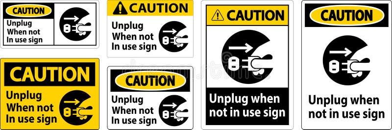 Caution Unplug Stock Illustrations – 164 Caution Unplug Stock ...