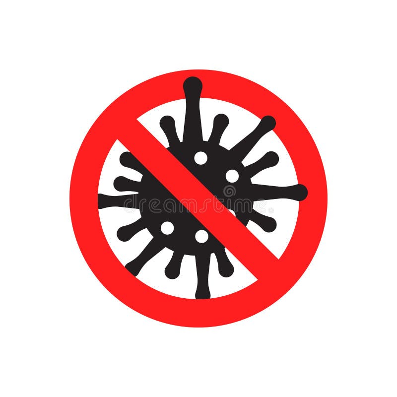 Caution Virus, Coronavirus Infection or COVID-19, Prohibition Signs and ...