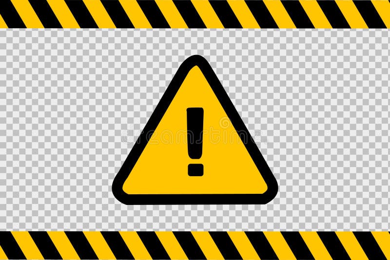 Caution and Warning. Exclamation Mark Icon Isolated on Yellow Triangle ...