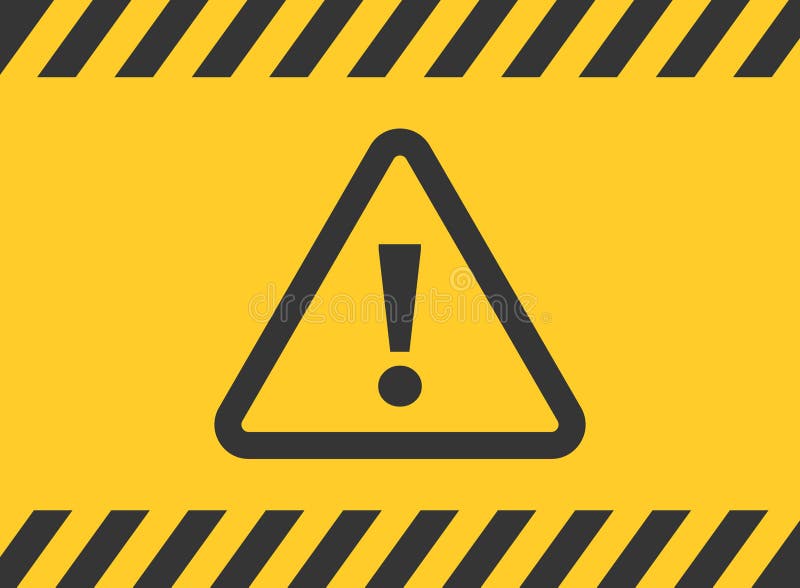 Caution, Warning Icon in Flat Style. Stop Vector Illustration on ...