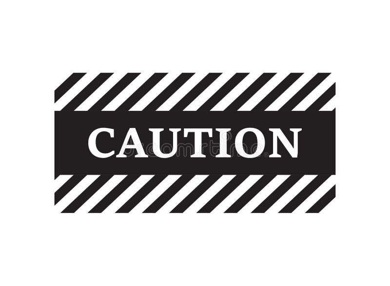 Caution, Warning Icon in Flat Style. Stop Vector Illustration on ...