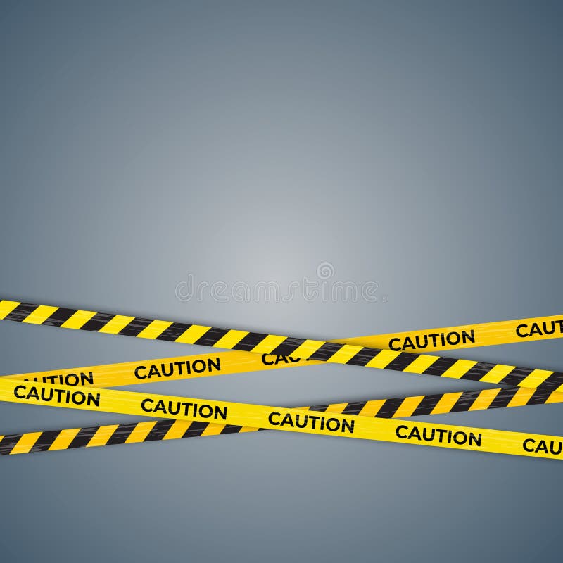 Caution Warning Lines, Danger Signs Background Stock Illustration ...