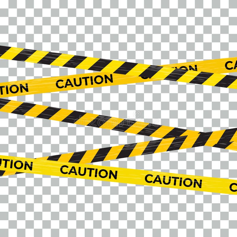 Caution Warning Lines, Danger Signs Isolated Stock Illustration ...