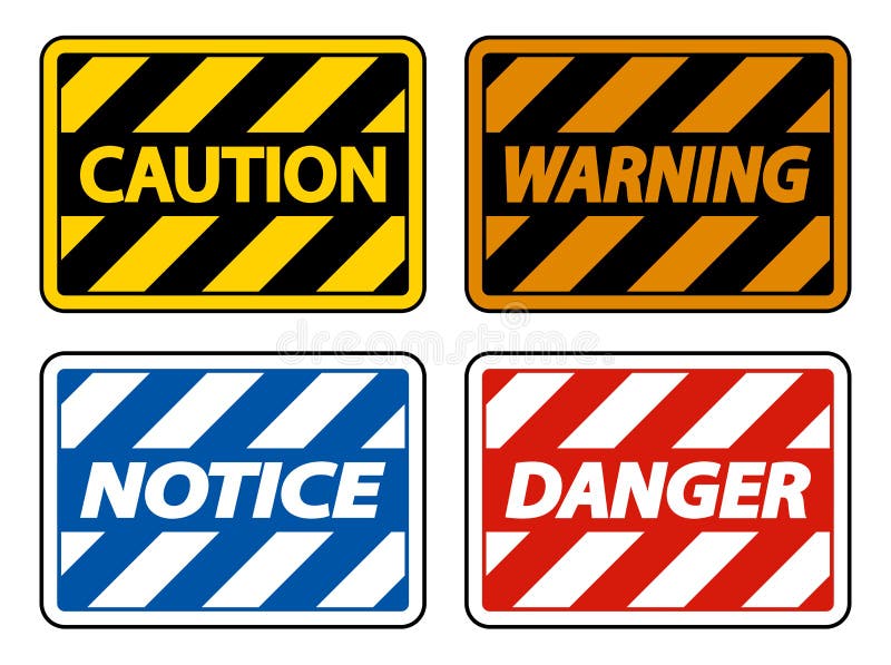 Set Background Caution,Warning,Notice,Danger Sign Stock Vector ...