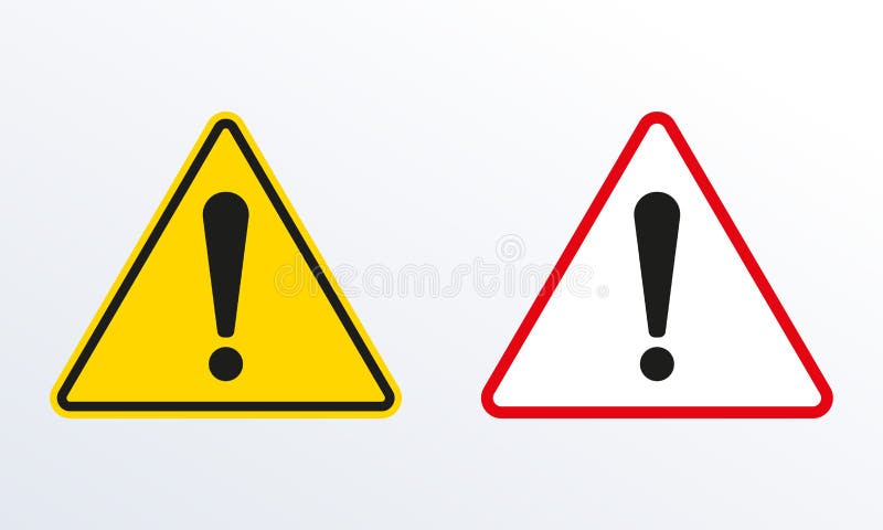 Attention - Error - Warning Folder Icon Stock Vector - Illustration of ...