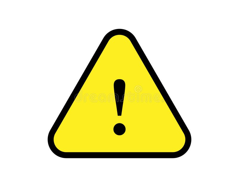 Caution Warning Sign Sticker Vectors Stock Vector - Illustration of ...