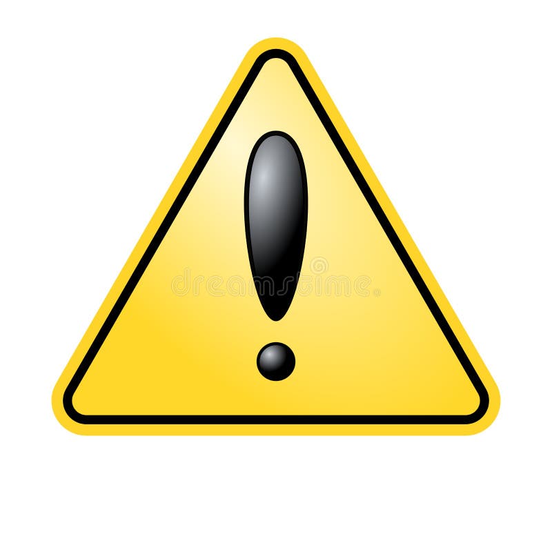 Caution Yellow Triangle Sign Illustration Stock Vector - Illustration ...
