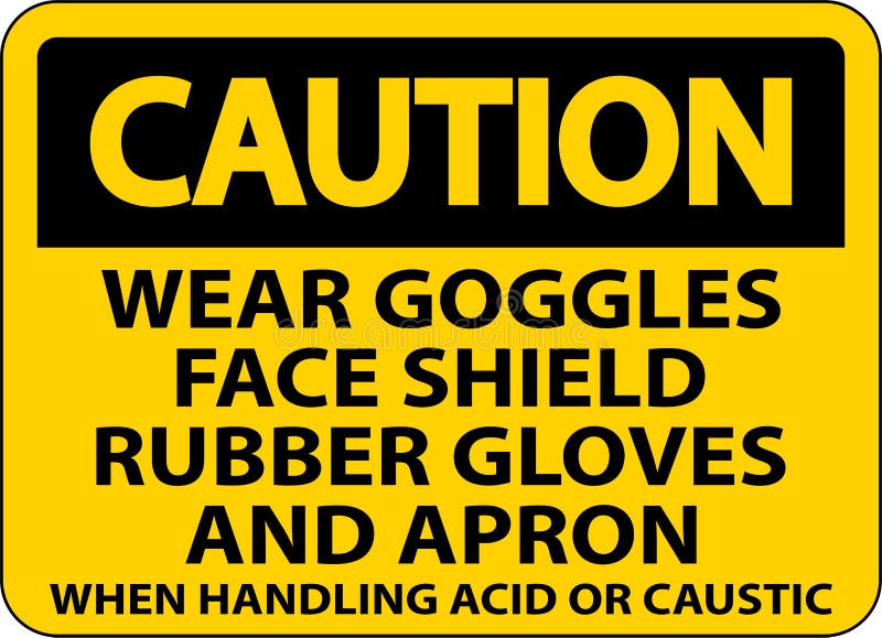 Caution Wear Goggles, Face Shield, Rubber Gloves, and Apron when ...