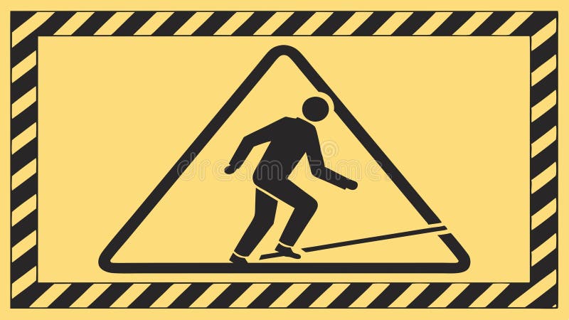 Caution Wet Floor, Slippery Hazard Warning Sign, Vector Design ...