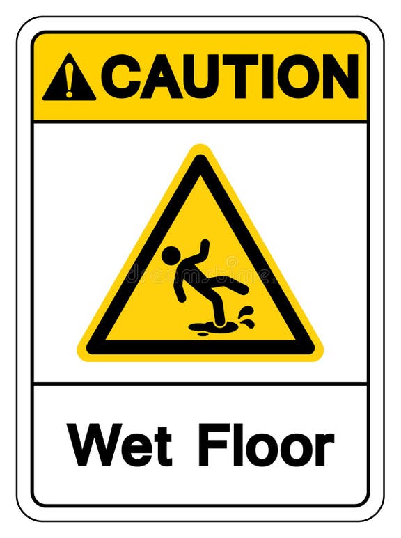 Caution Wet Floor Symbol Sign,Vector Illustration, Isolate on White ...