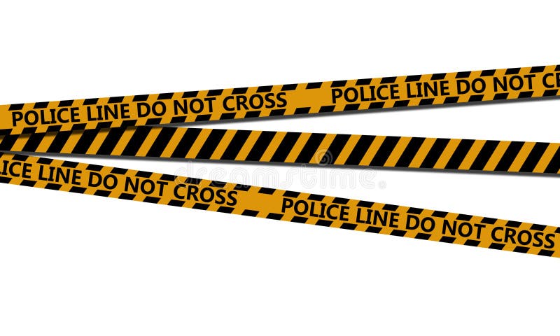 Caution Yellow Tape with Police Line Do Not Cross Word Stock ...