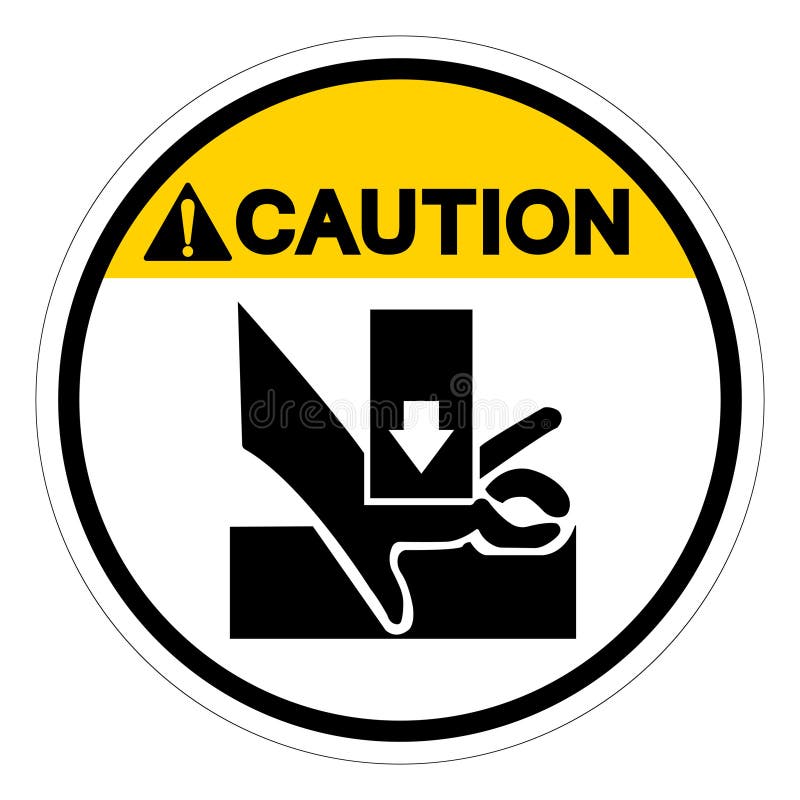 Caution You Hand when Using Silkscreen Symbol Sign, Vector Illustration ...