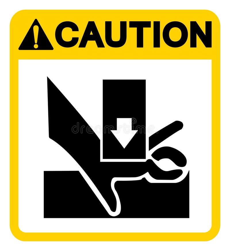 Caution You Hand when Using Silkscreen Symbol Sign, Vector Illustration ...