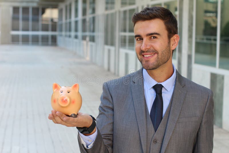 Cautious Man with His Funds Properly Secured Stock Image - Image of ...