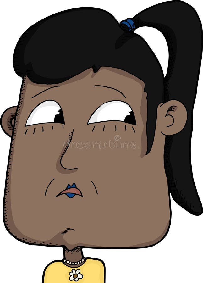 Cautious Woman stock vector. Illustration of indian, person - 23924404