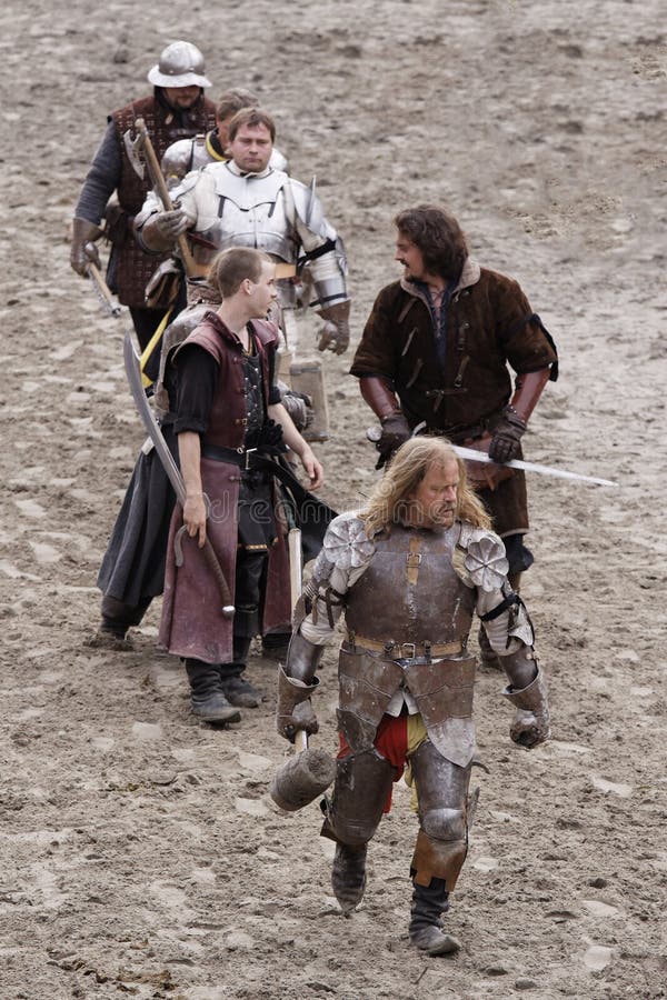 Os Cavaleiros Da Inglaterra Real Jousting Medieval Imagem Editorial ...