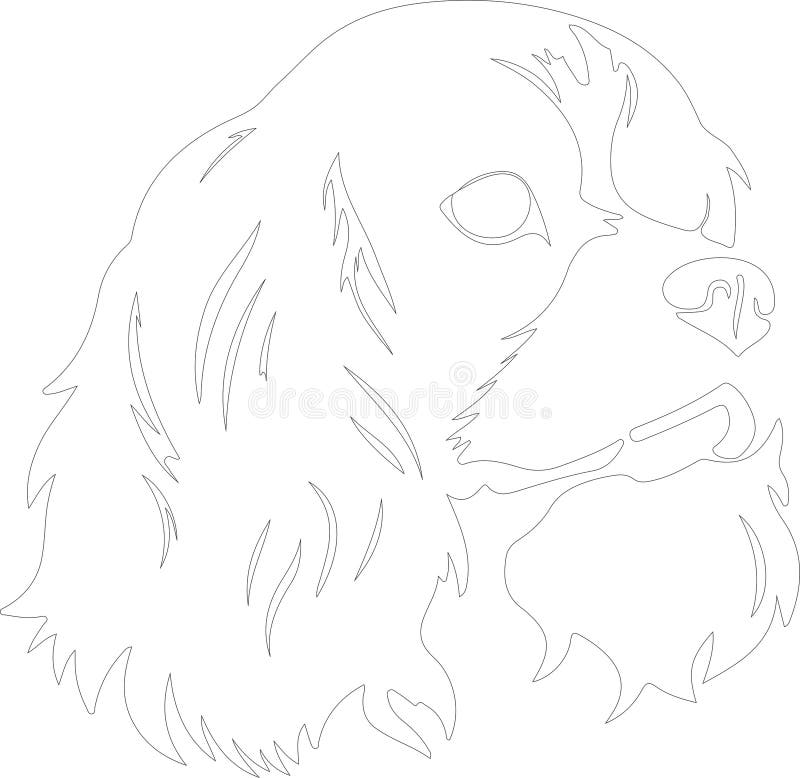 Cavalier King Charles Spaniel Outline Outline Silhouette Generative Ai ...