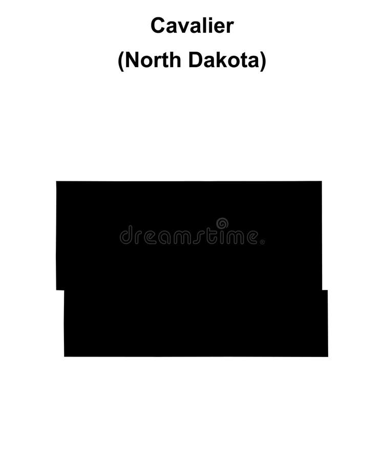 Cavalier outline map stock vector. Illustration of dakota - 361724416