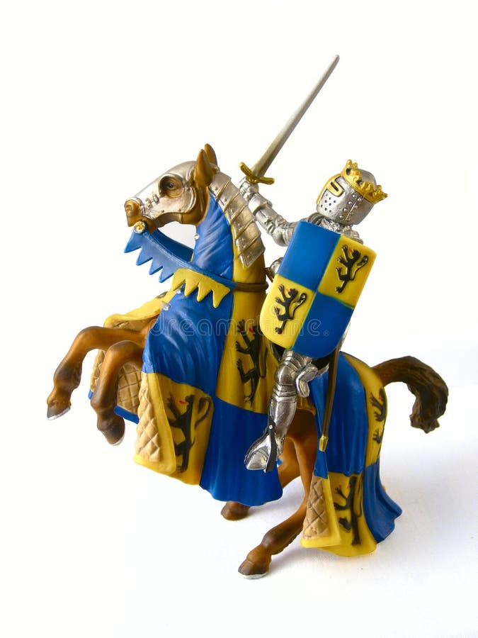 Lego Minifigura Del Cavaliere Medievale Sul Piccolo Cavallo Immagine ...