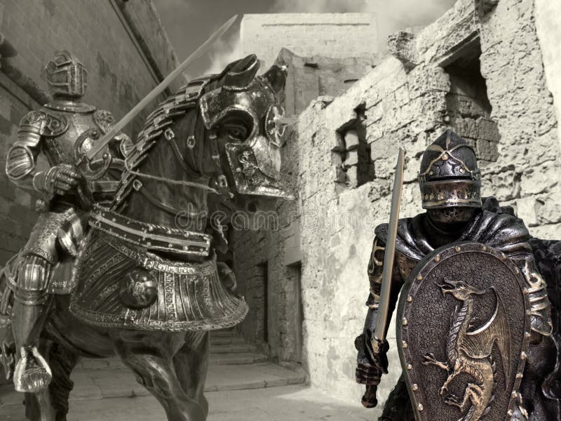 Cavalieri & armatura fotografia stock. Immagine di templar - 2145696