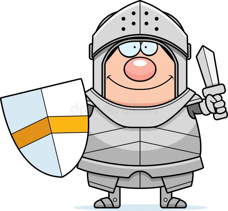 Cavaliere Sword Del Fumetto Illustrazione Vettoriale - Illustrazione di ...