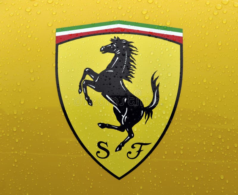 The Cavallino Rampante, Symbol of Ferrari Editorial Photography - Image ...