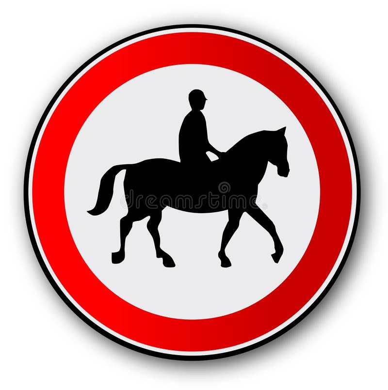 Avvertimento Del Segnale Stradale - Cavallo Illustrazione Vettoriale ...