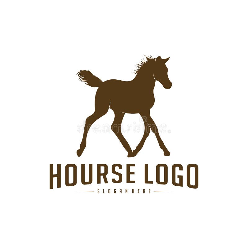 Cavallo Logo Design Icon Symbol Vettore Del Cavallo Siluetta Del ...