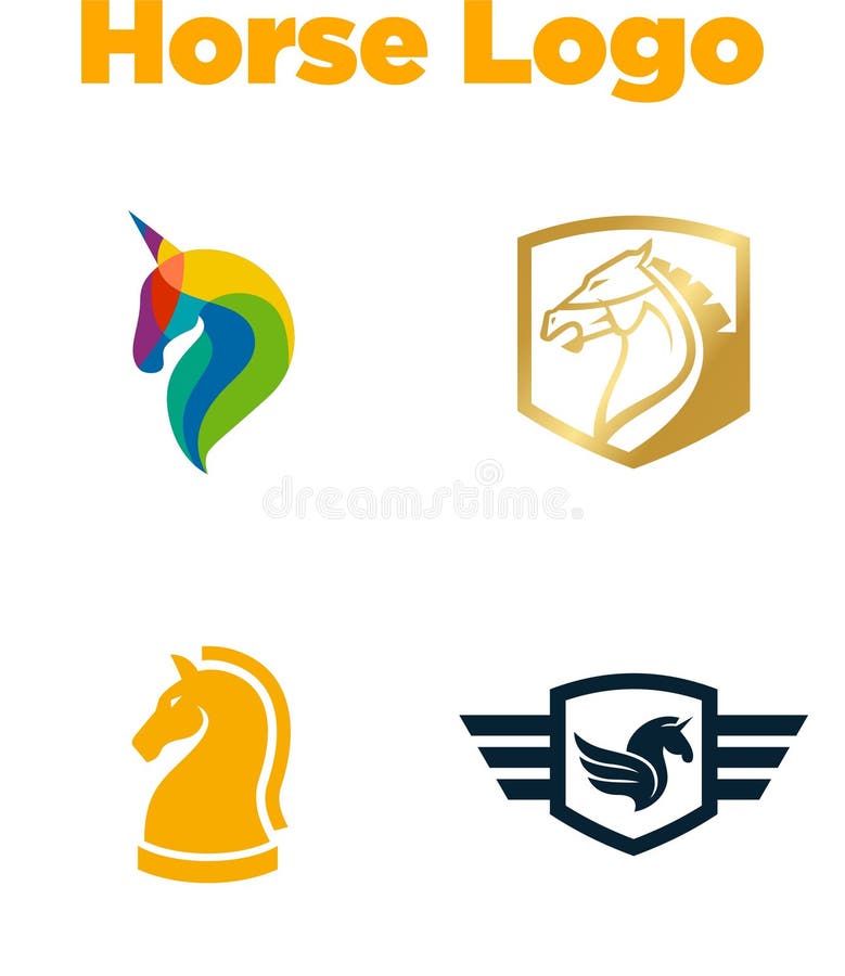 Cavallo Logo Template illustrazione vettoriale. Illustrazione di leone ...