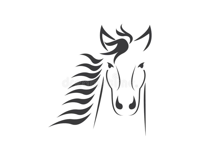 Cavallo Logo Template Vector Illustrazione Vettoriale - Illustrazione ...