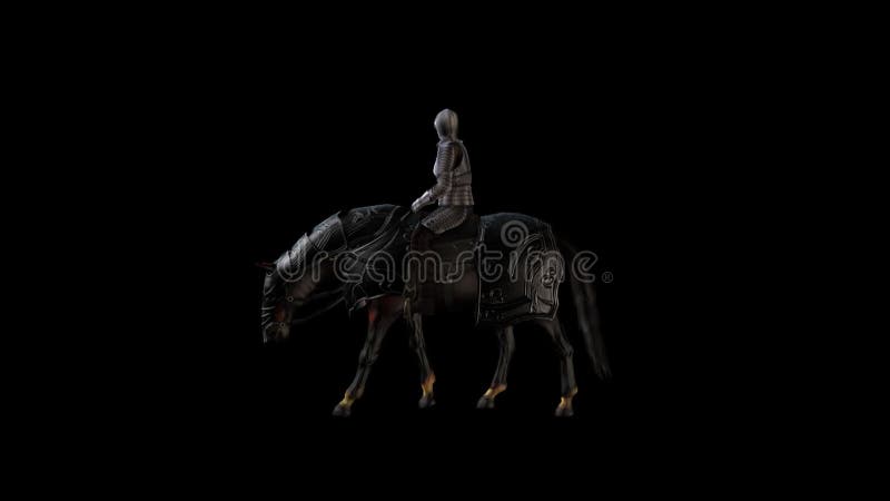 Cavalry and Medieval War Horse 3D Video Animation Stock Footage - Video ...