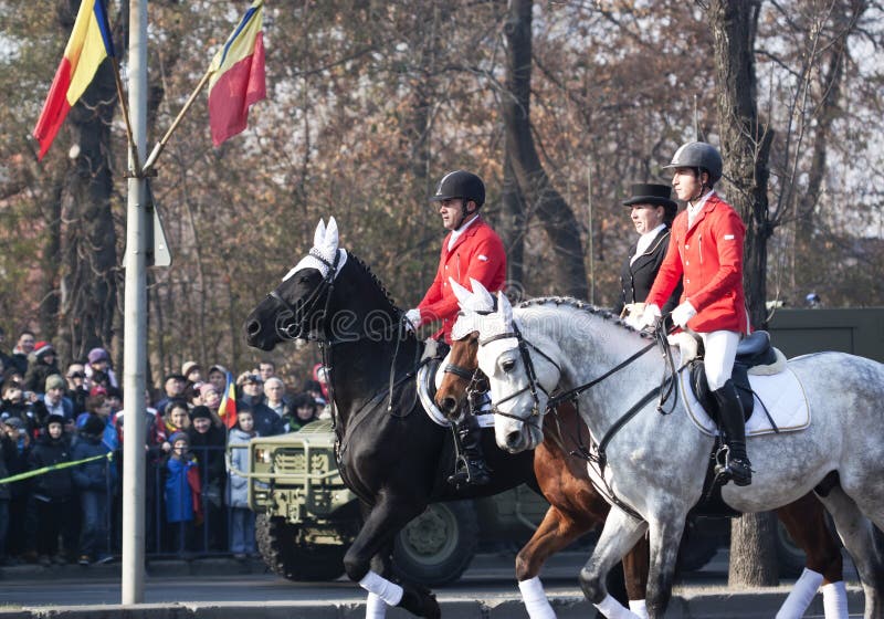 Cavalry Parade at Romanian National Day Editorial Photography - Image ...